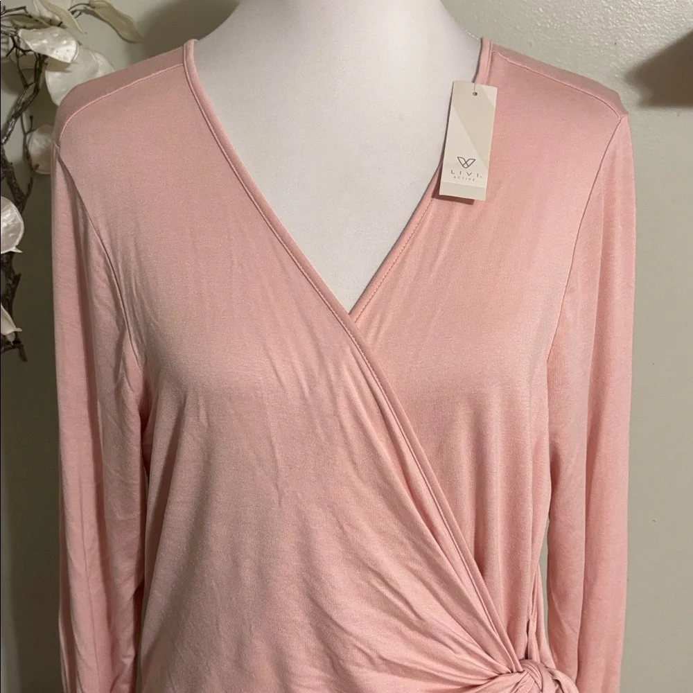 Livi Active | Tops | Livi Active Blush Pink Wrap Blouse Size 416 | Poshmark